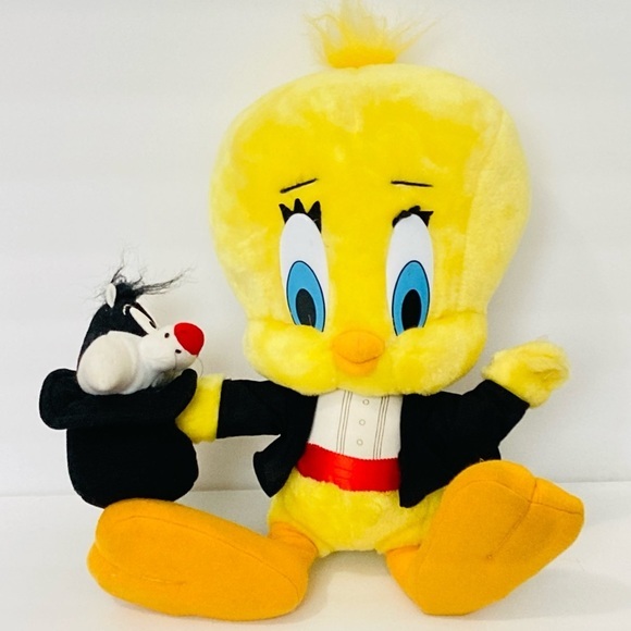 Warner Bros. | Toys | Vintage Warner Bros Magician Tweety Bird Plush ...